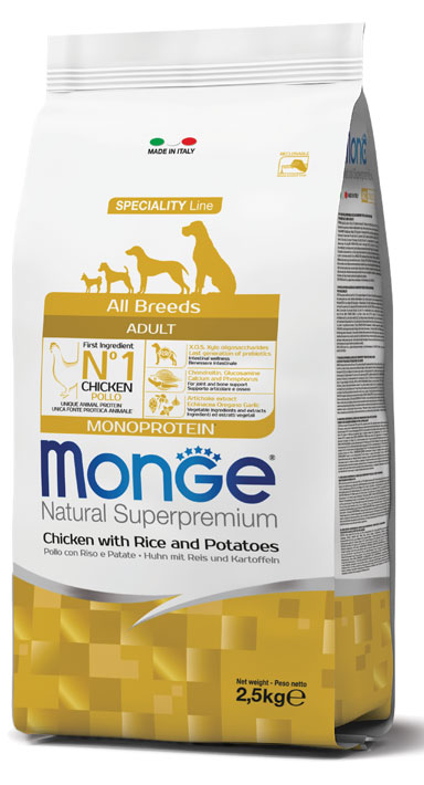 Buy the Monge Natural Super Premium All breeds Adult Monoprotein ...